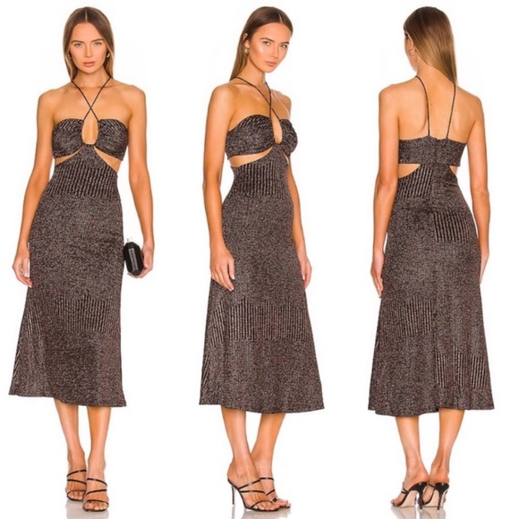 MISHA COLLECTION | Dresses | Misha Collection Dulci Dress In Metallic ...